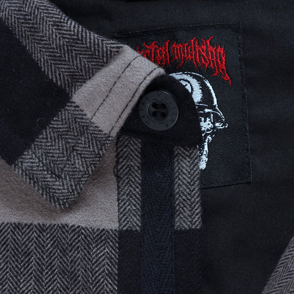 Metal Mulisha Mens Jacked 2 Flannel Grey & Black | Factory Edge